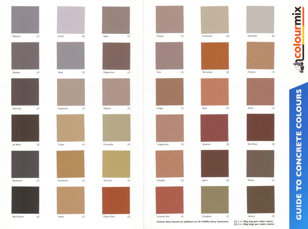 Colour Chart – WA Sandstone